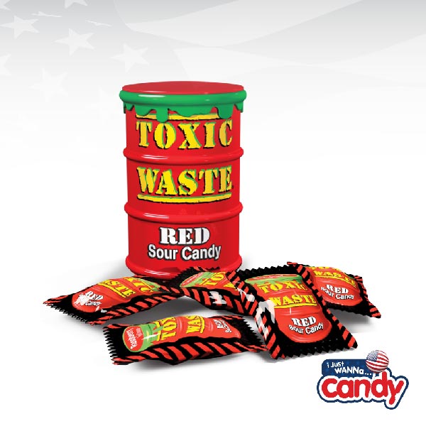 Toxic Waste Tub Red 1.5ox (42g) - IJustWannaCandy
