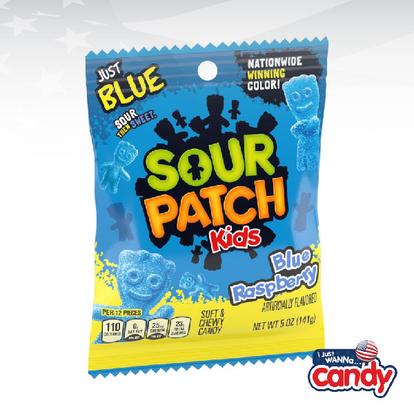 Sour Patch Kids Peg Bag Blue Raspberry 5oz (141g) - IJustWannaCandy