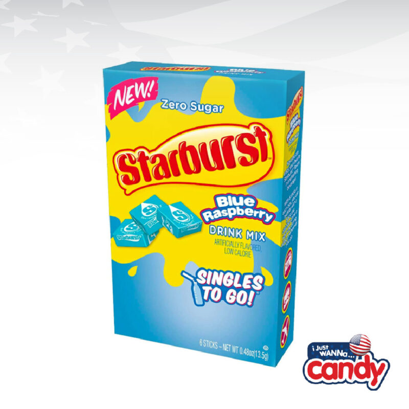 Starburst Zero Sugar Blue Raspberry Singles To Go 0.48oz (13.5g ...