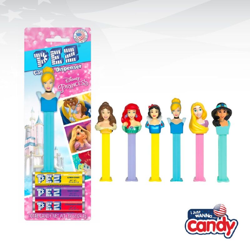 PEZ Disney Princess Blister Pack 0.87oz (24.7g) - IJustWannaCandy