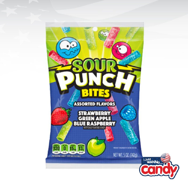 Sour Punch Bites Assorted Flavours 5oz (142g) - IJustWannaCandy