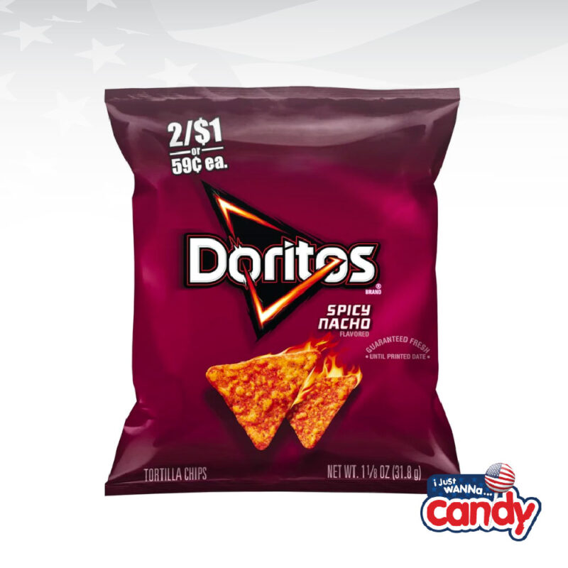 Doritos Spicy Nacho Tortilla Chips 1.125oz (31.8g) - IJustWannaCandy